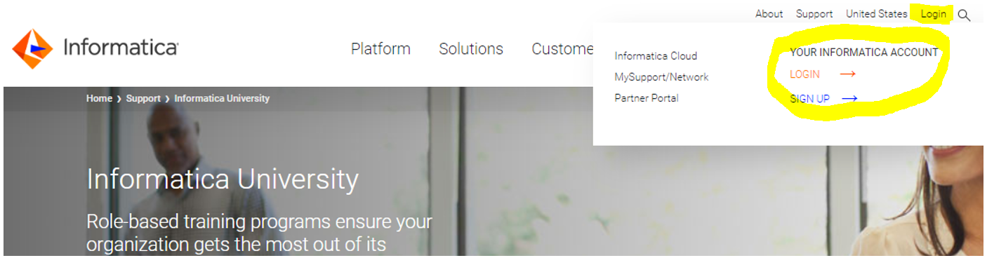 Sign Up - Create an Informatica Account (Customers Only) – Informatica ...